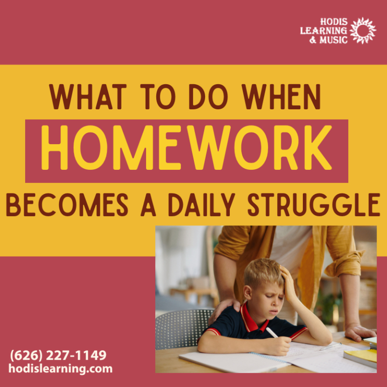 What to Do When Homework Becomes a Daily Struggle - Tutor Pasadena ...